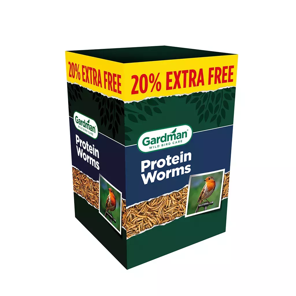 Bird Food Protein Worms 1Kg + 20% Free - Stewarts Garden Centre