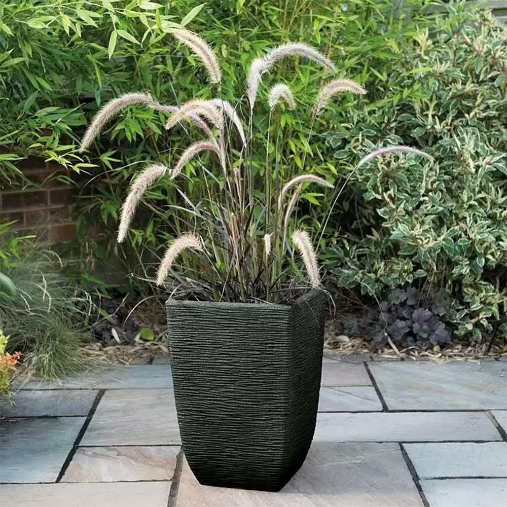 Cotswold Planter Tall Marble Green 33cm - Stewarts Garden Centre