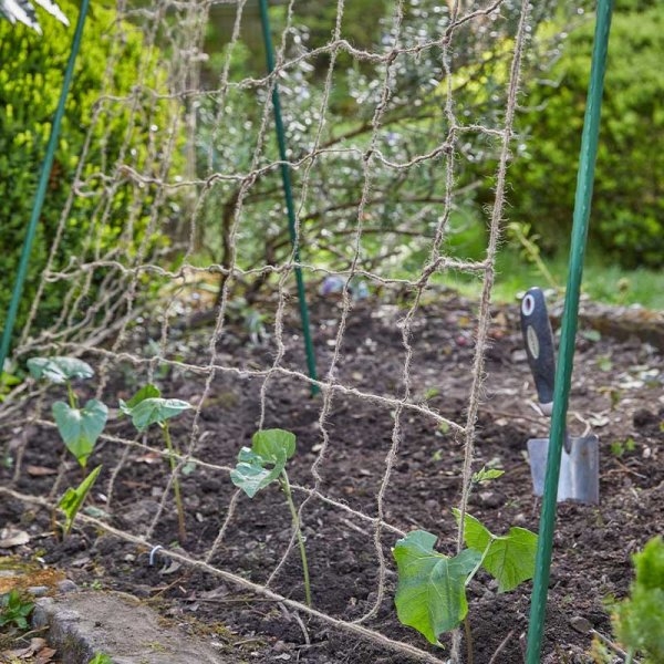 EcoJute Pea/Bean Netting 1.8x1.8m - Stewarts Garden Centre