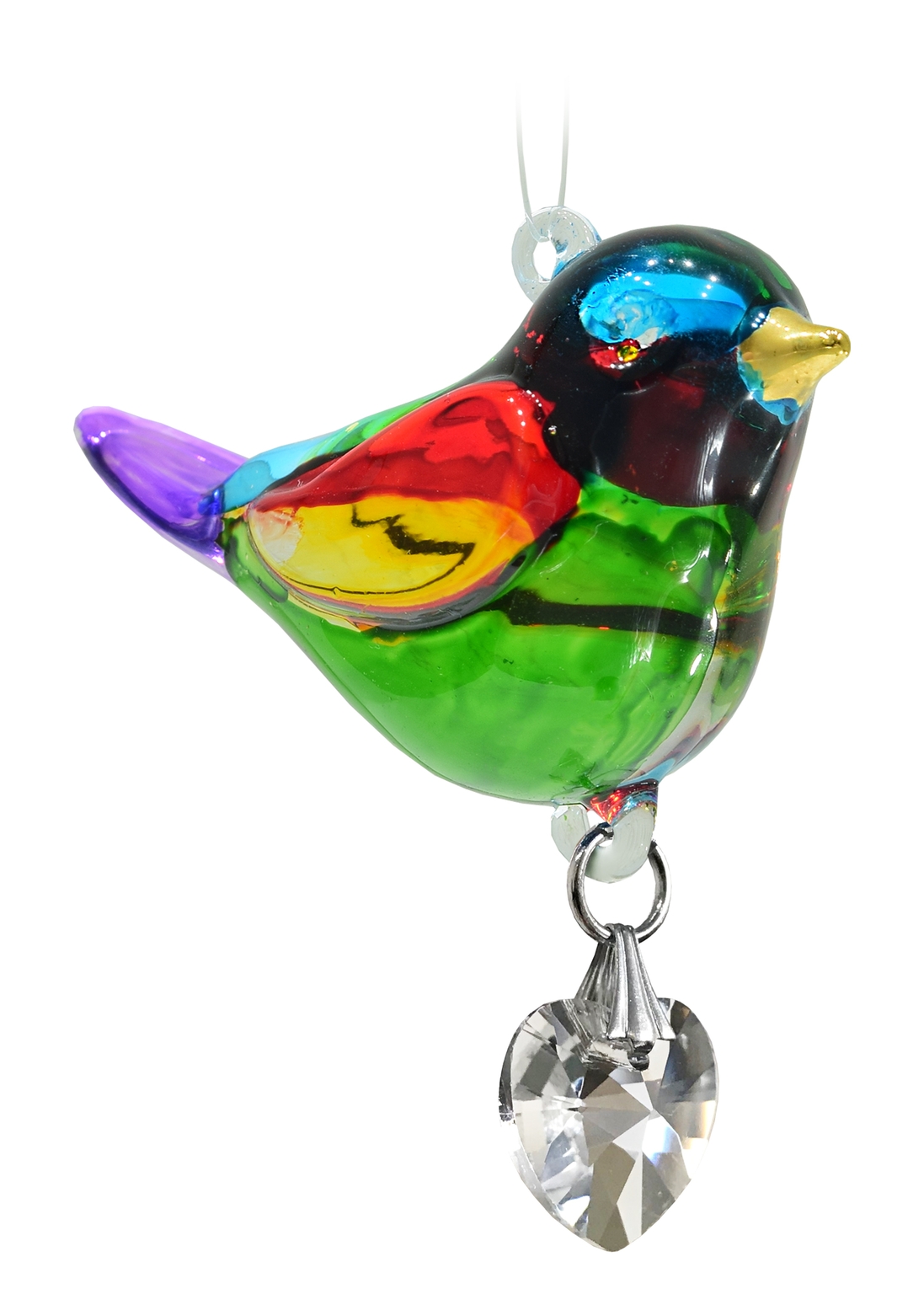 Fantasy Glass Pretty Little Bird Rainbow - Stewarts Garden Centre