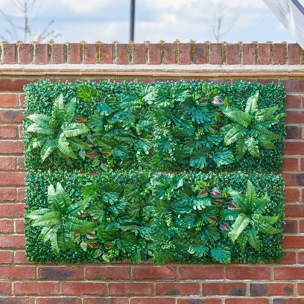 Faux Fern Forest Screen Panel 60x40cm - Stewarts Garden Centre