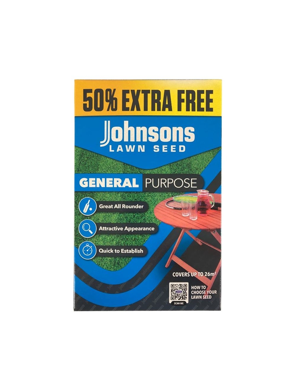 General Purpose Grass Seed 26sqm 50% FOC - Stewarts Garden Centre