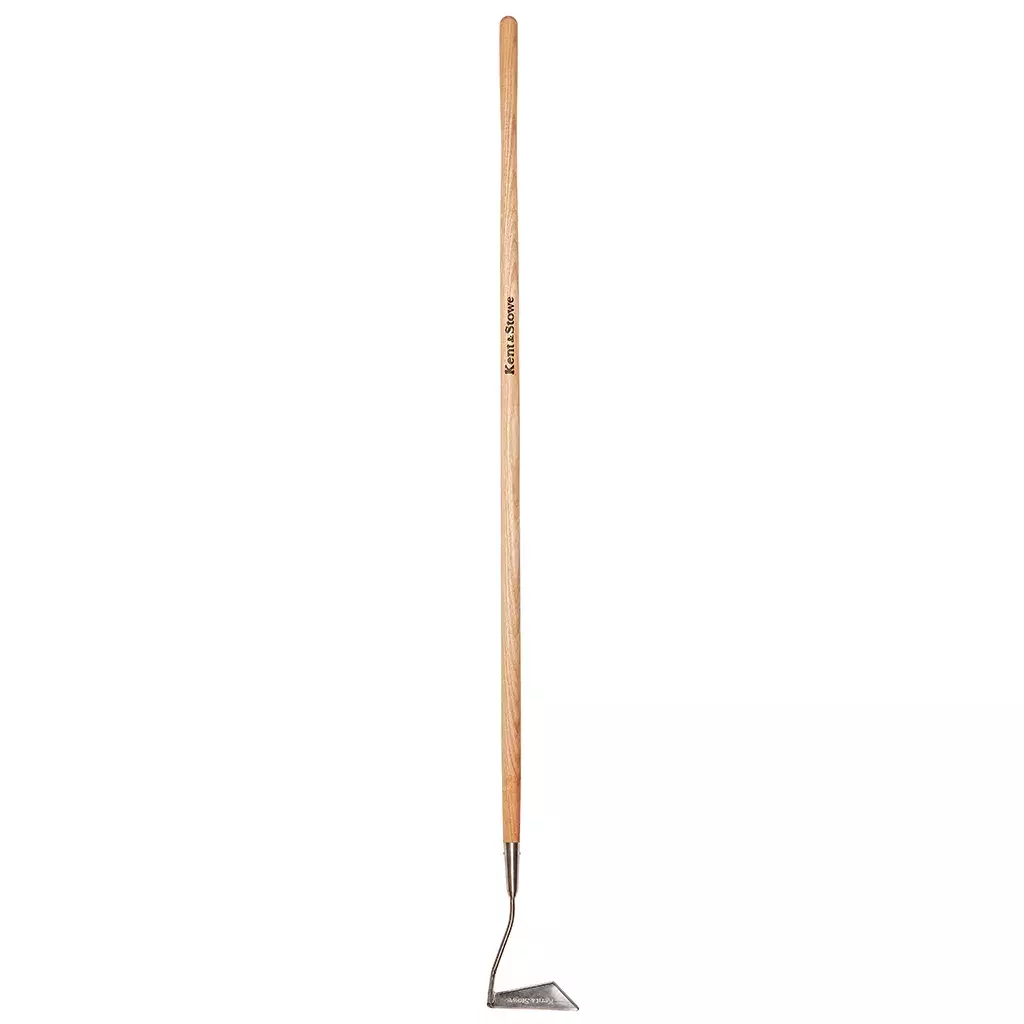 Long Handled 3 Edge Hoe Stainless Steel - Stewarts Garden Centre