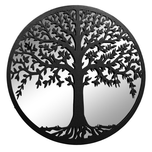 Mirror Tree Of Life 70cm Black - Stewarts Garden Centre