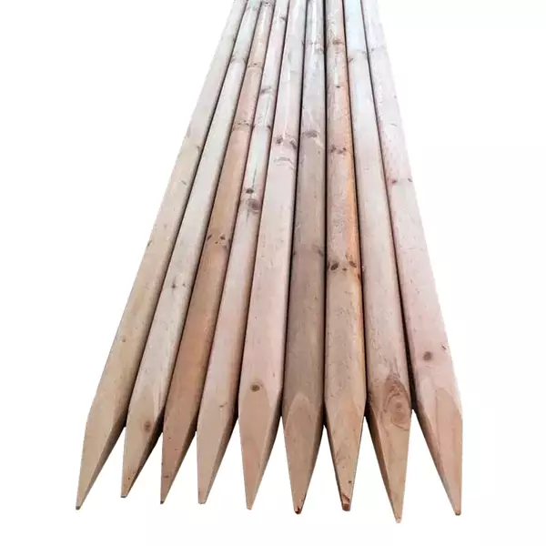 Round Wooden Tree Stake 240cm - Stewarts Garden Centre