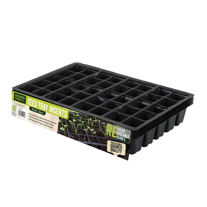 Seed Tray Inserts 40 Cell (5) Black - Stewarts Garden Centre