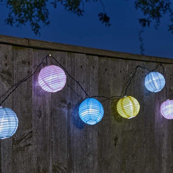 Solar String 10 Chinese Lanterns Stewarts Garden Centre
