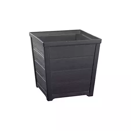 Taper Sq Planter Anth 40cm - Stewarts Garden Centre